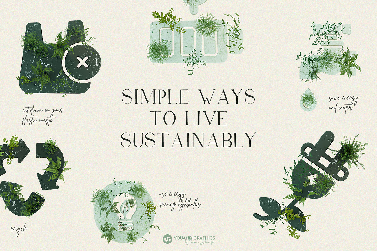 Sustainable 3D Icons, an Icon by Youandigraphics