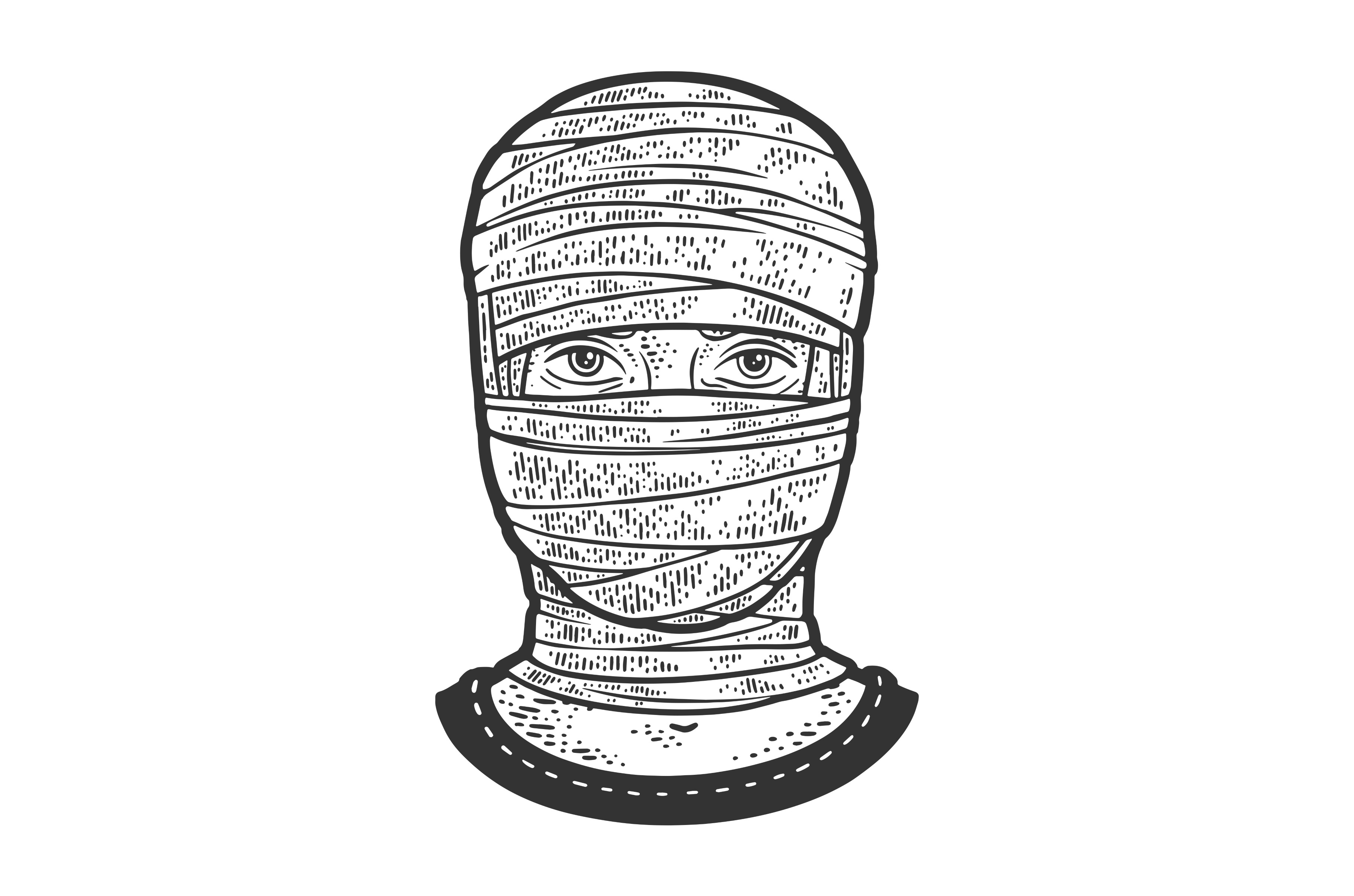 bandaged head sketch vector, a Healthcare Illustration by AlexArt