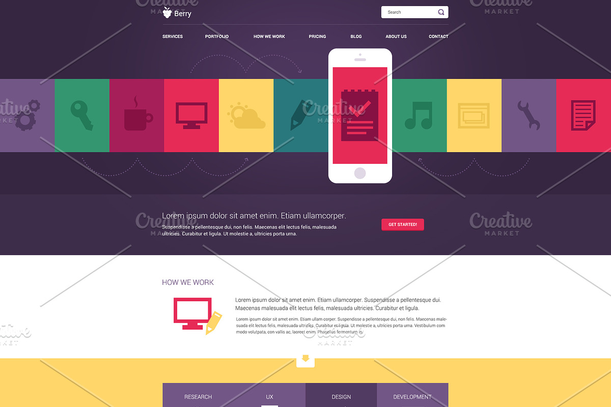 PSD Bundle - 4 Website Templates, a Landing Page Template by Mgd.Design
