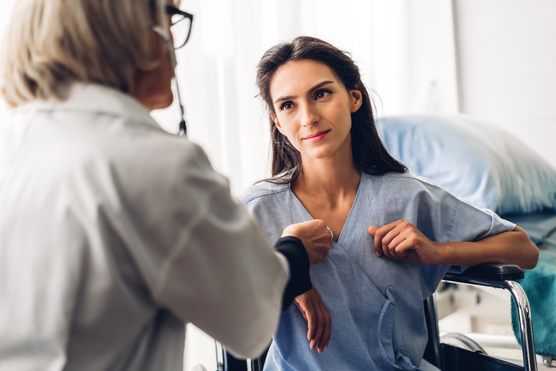 Senior woman doctor wearing uniform with stethoscope service hel, a ...