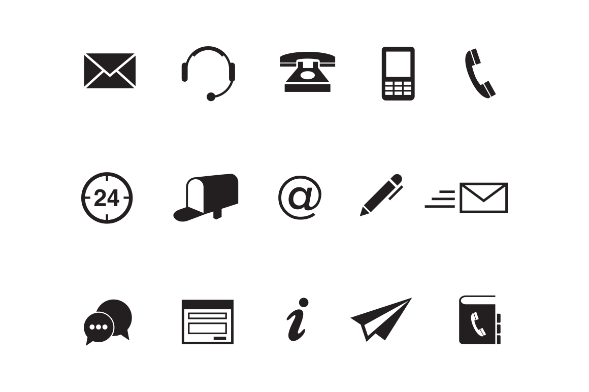 15 Contact Icons, an Icon by Creative VIP