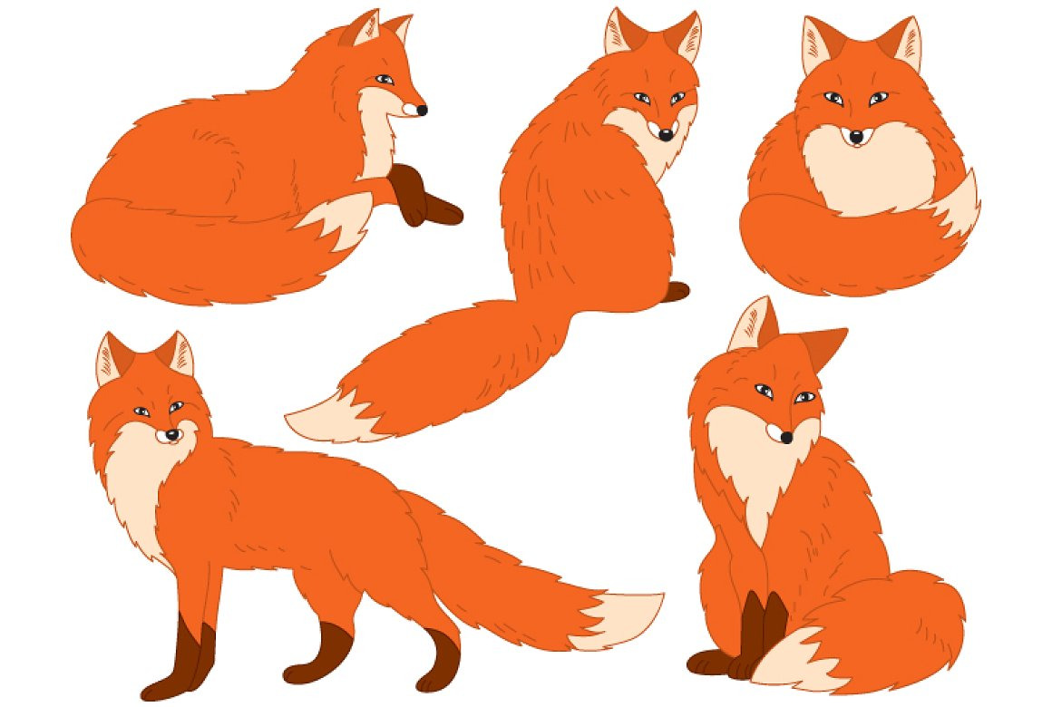 Vector Fox Clipart, an Illustration by TheCreativeMill