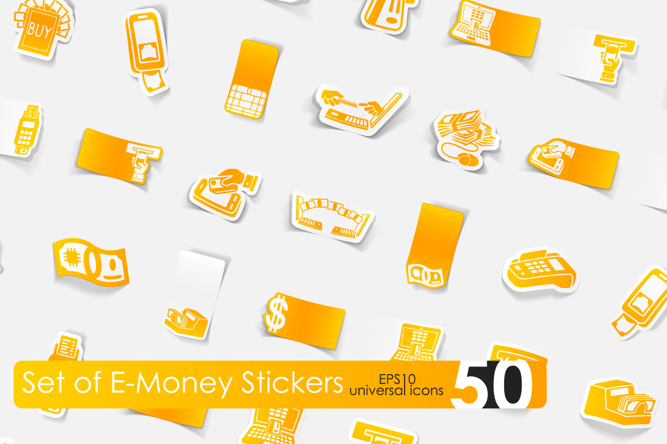 50 e-money stickers, an Icon by Palau