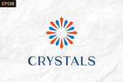 Abstract circular crystal logo