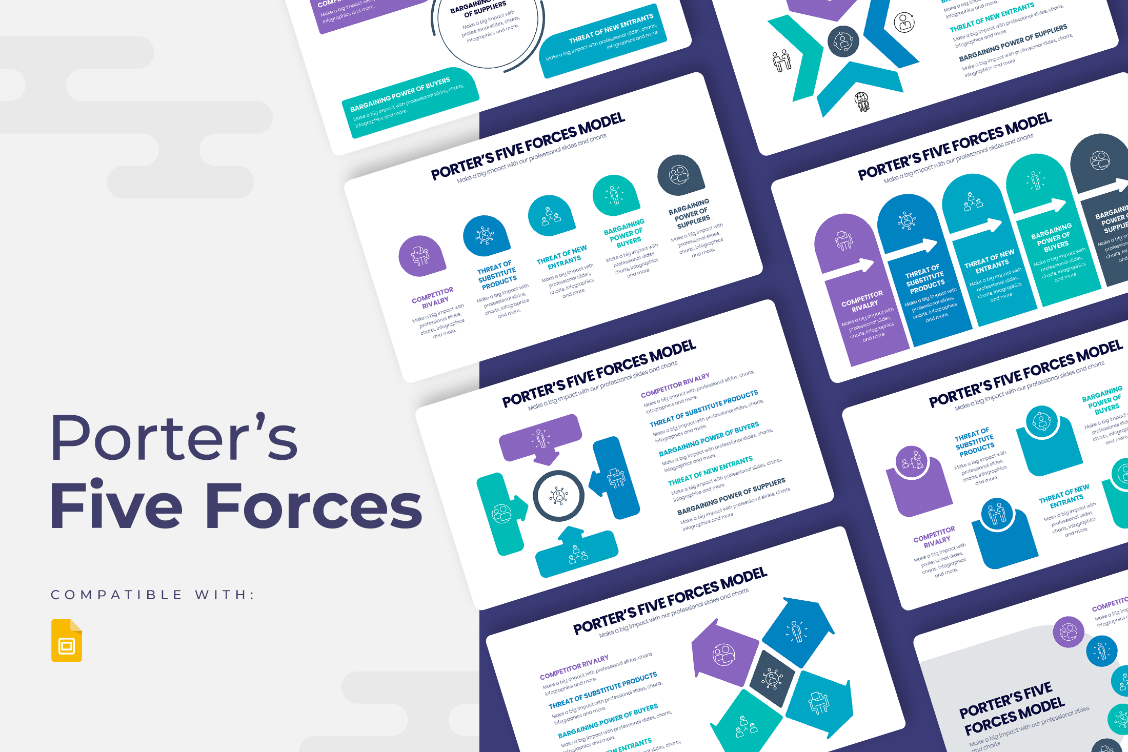 Porter's Five Forces Google Slides, a Presentation Template by Slidesmash
