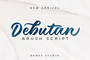 Debutan Brush Script, a Script Font by Debut Studio