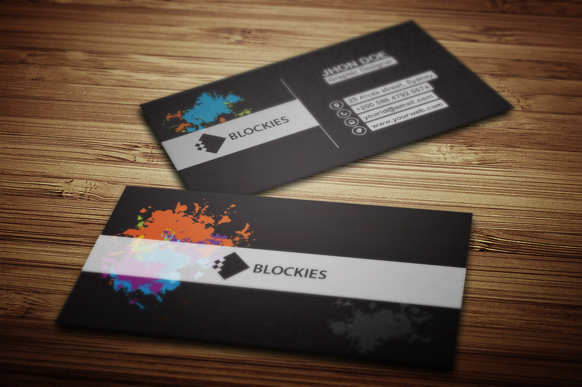 Splash/Colorful Business Card, a Business Card Template by Pentaclay