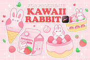 Rabbit Procreate Stamps, Cute Brush, a Food Illustration by ...