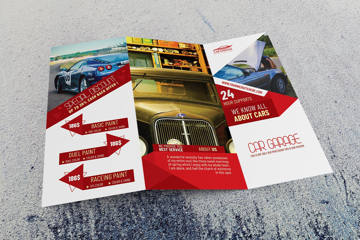 Car Garage & Service Tri-Fold, a Brochure Template by MRI STUDIO ...