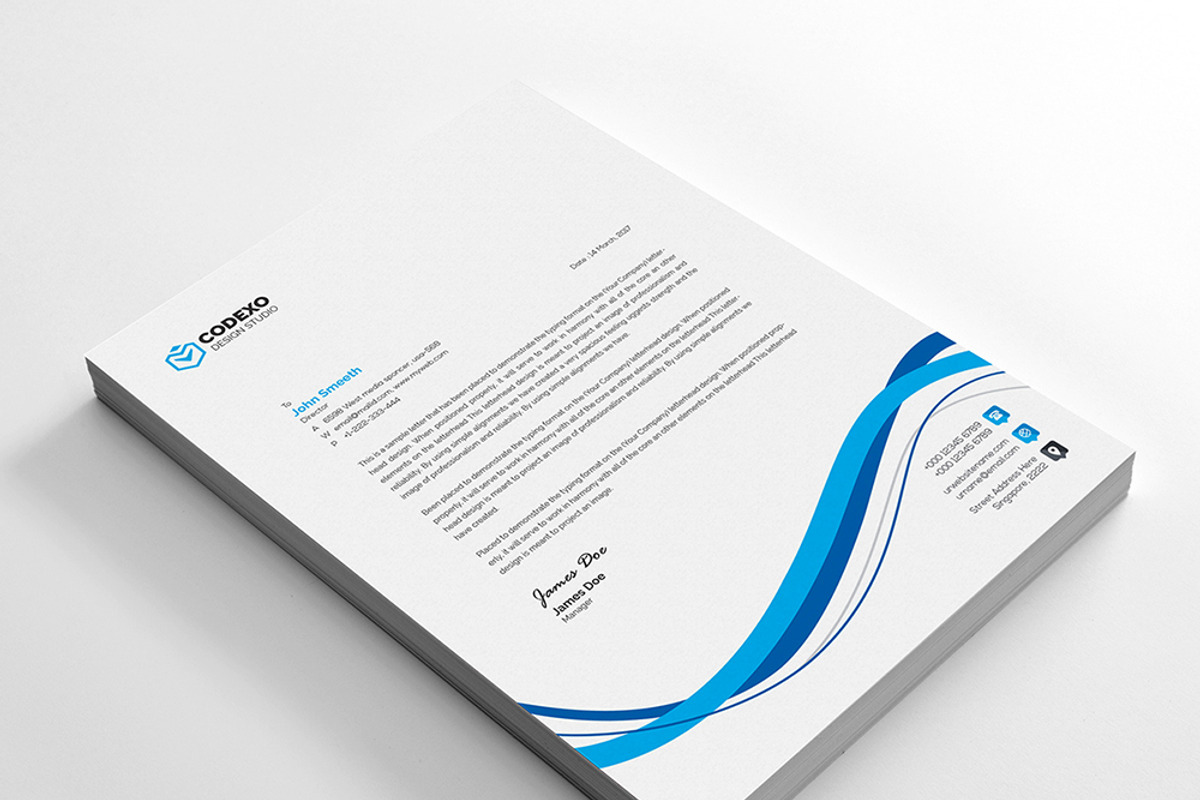 Creative Letterhead, a Stationery Template by GenerousArt