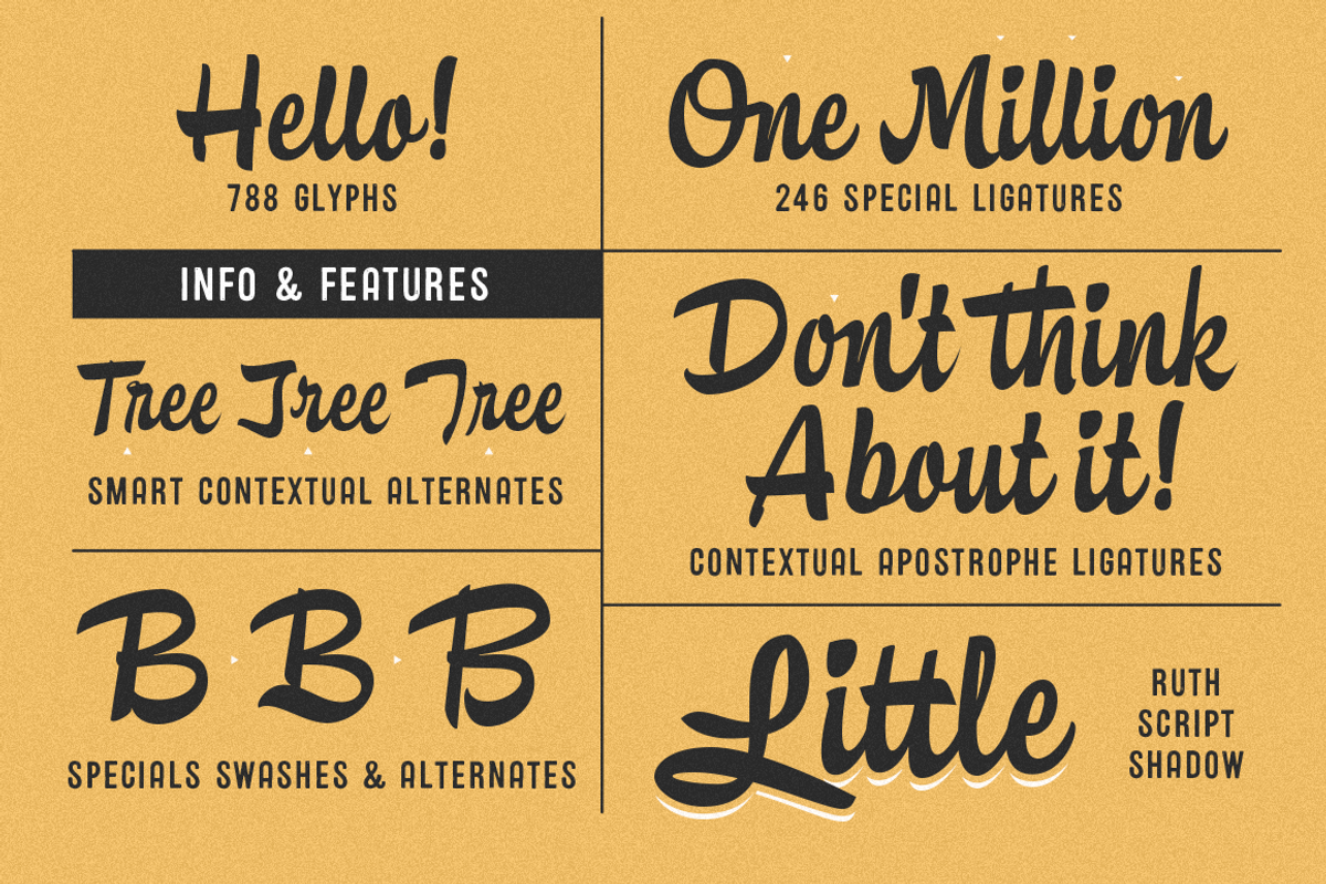 Ruth Script Font Family, a Script Font by Calderón