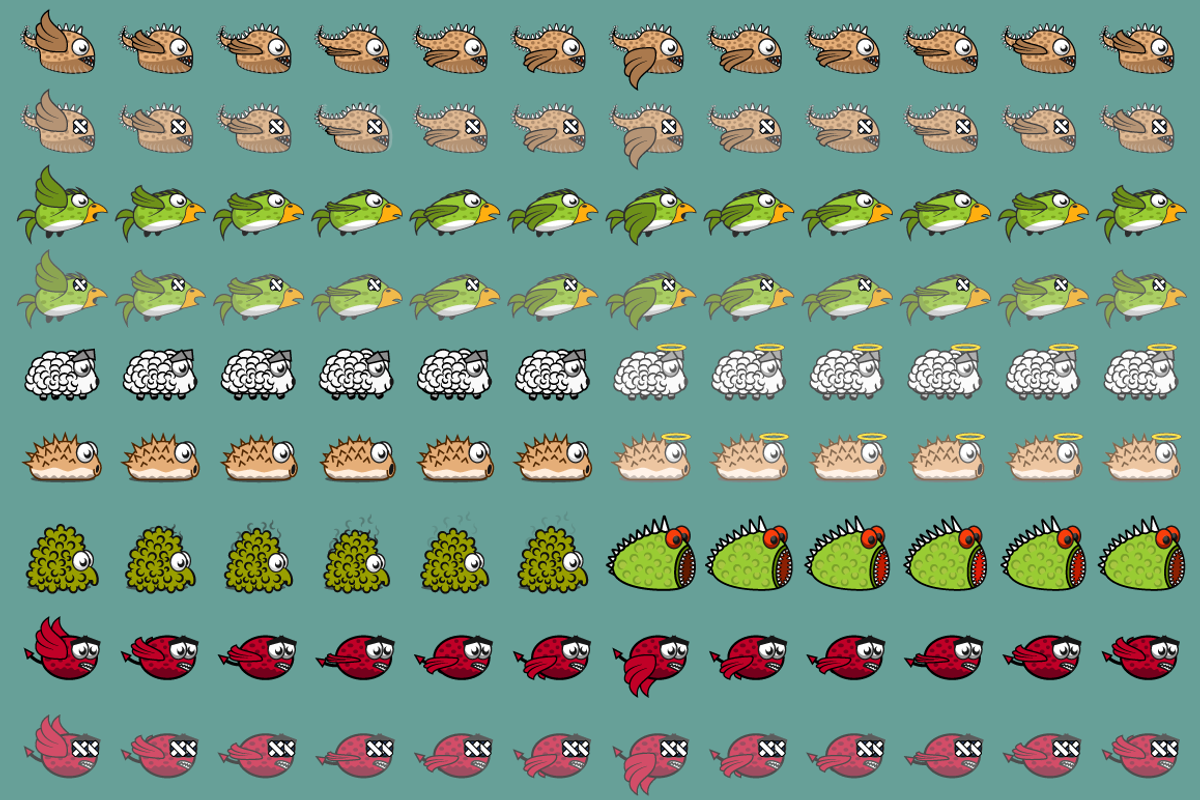 Sprite sheet animation, an Animal Illustration by Cruiz Studio ...