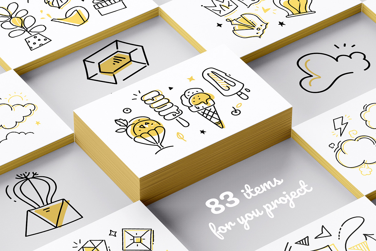 Hand-drawn Style Design Elements, a Templates & Theme by Boyko Pictures