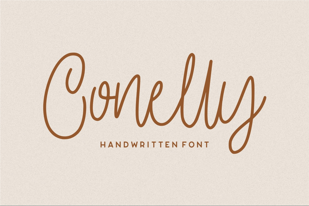 Conelly - Handwritten Font, a Script Font by Good Java Studio