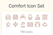 Comfort Icon Set, an Outline Icon by iconland | Creative Market