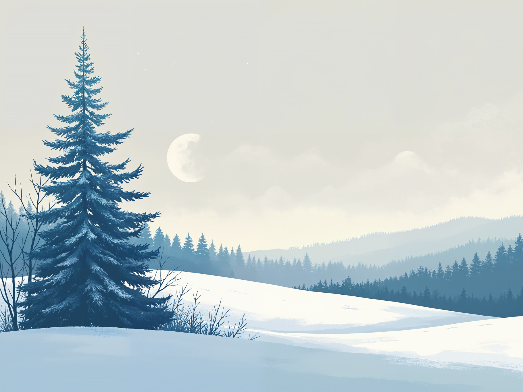 Winter Landscape Background, a Background Photo by h.utomo