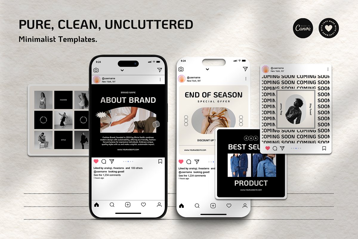 120 Fashion Brand Instagram Template, a Social Media Template by ...