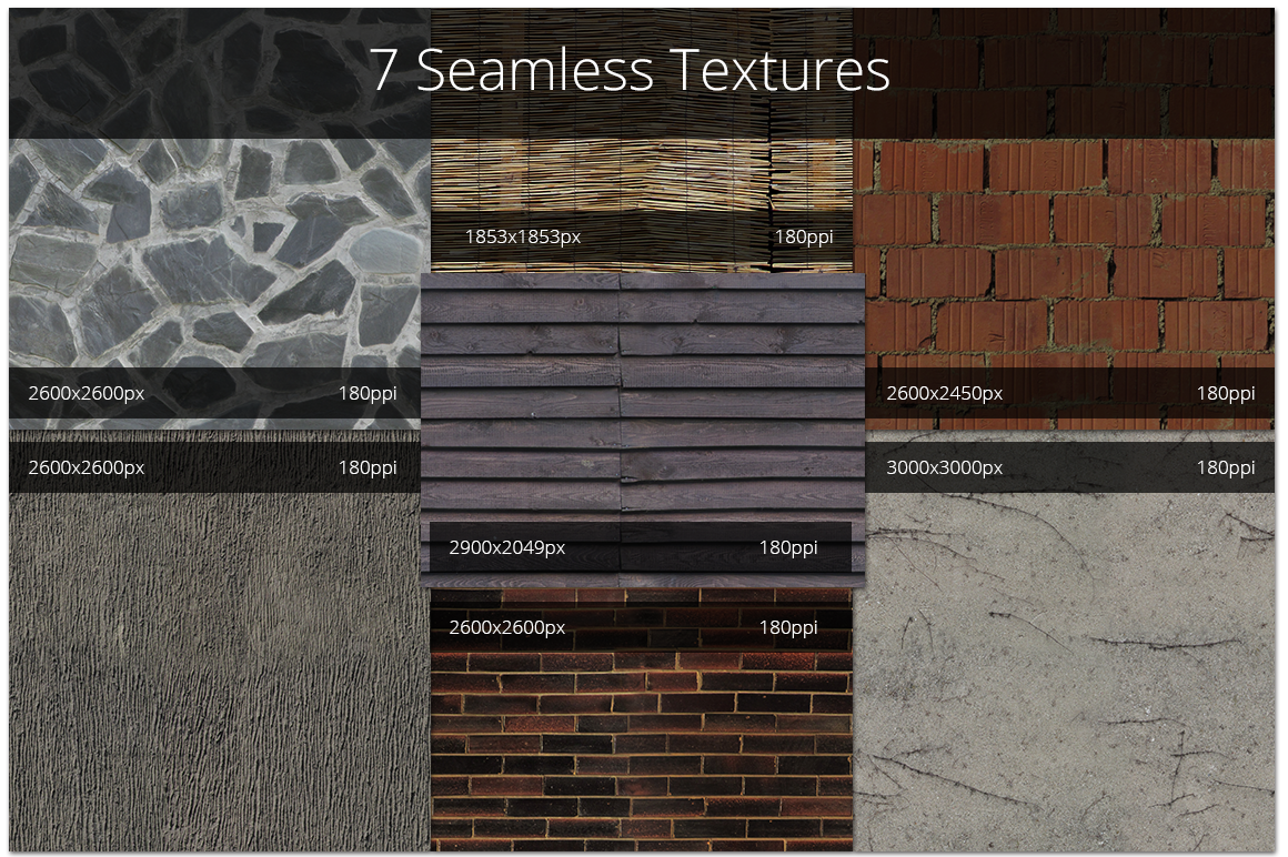 7 Seamless Textures, a Texture Graphic by Vincurekf