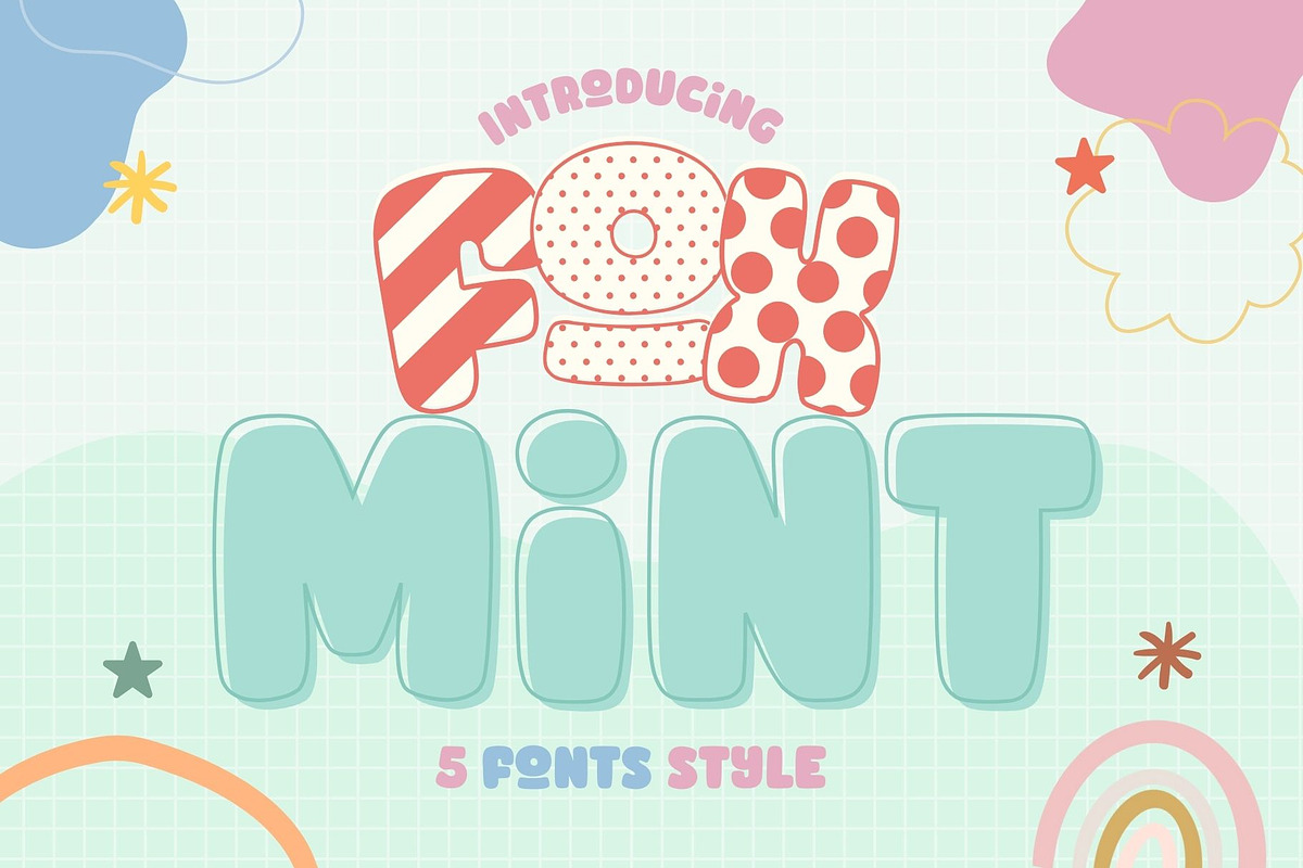 Fox Mint 5 Fonts Style, a Symbol Font by Fox7 By Rattana