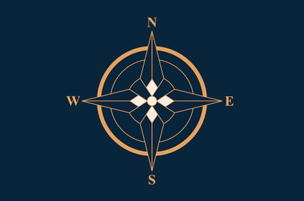 Basic Compass Rose, an Object Graphic by Krafti Lab