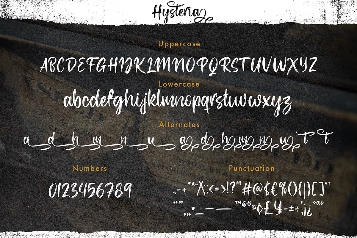 Hysteria - Stylish Script Font, a Script Font by StringLabs