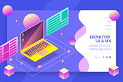 UIUX Desktop - Banner & Landing Page, a Templates & Theme by AQR Studio