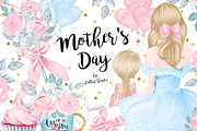 Mother's Day Clip Art, Mother Child, an Illustration by Collart Studio ...