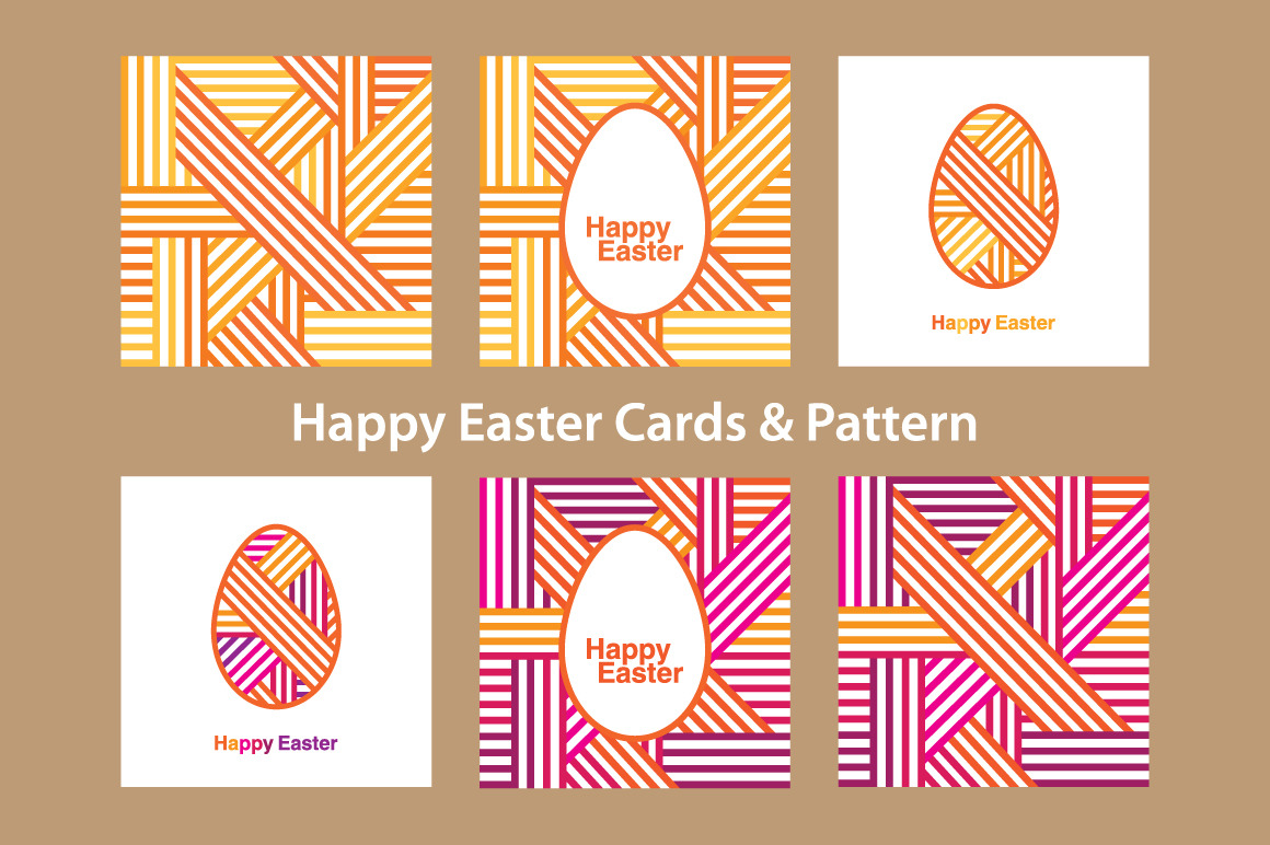Easter cards & pattern | Card Templates ~ Creative Market