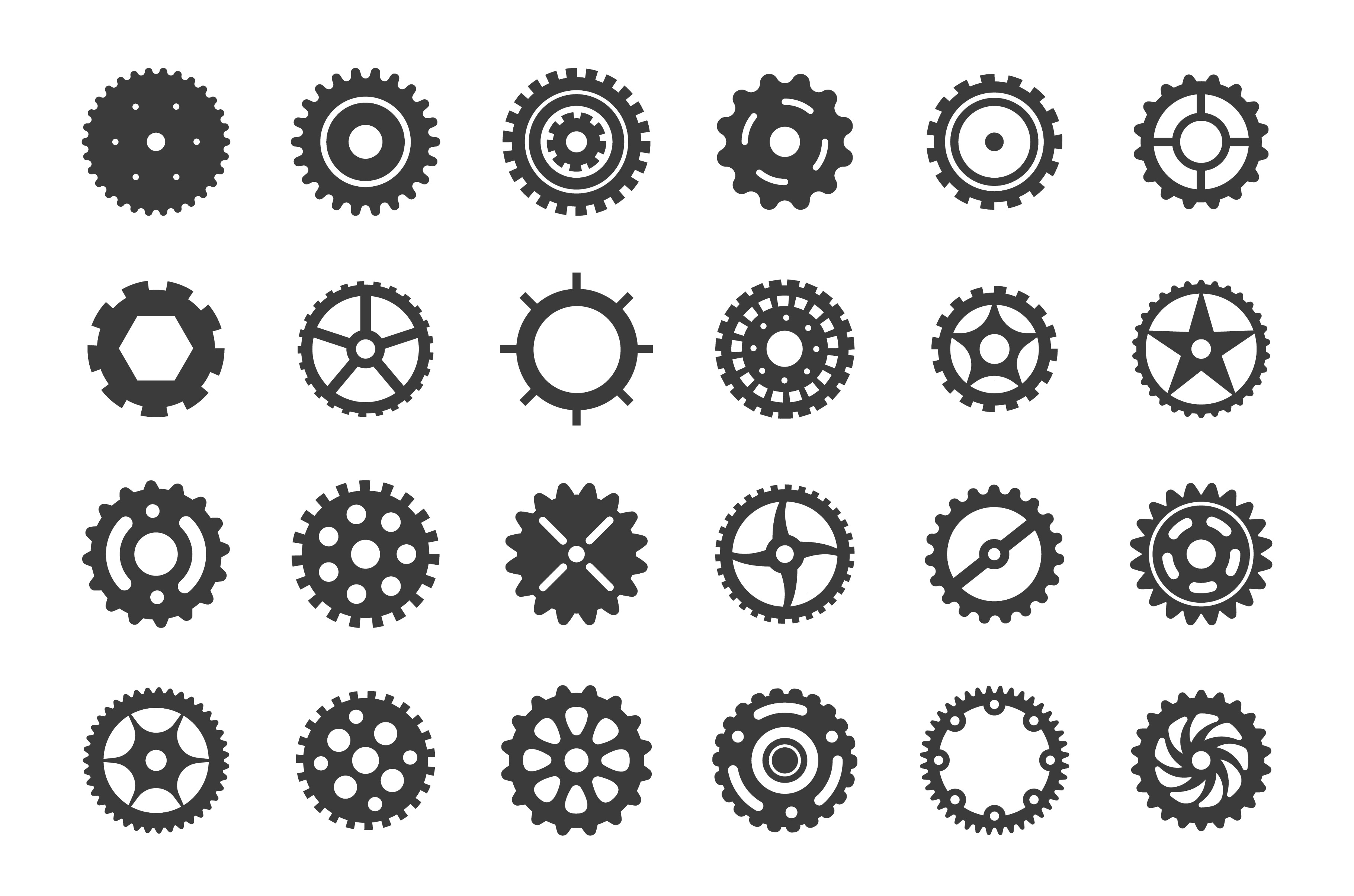 Cog gears elements. Mechanical cogs, a Background Graphic by LadadikArt ...