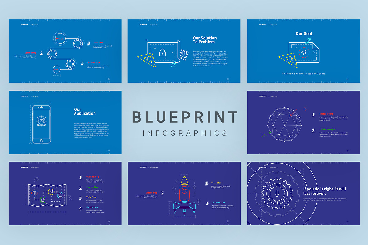 BLUEPRINT Template, a Presentation Template by ArtZuu | Creative Market