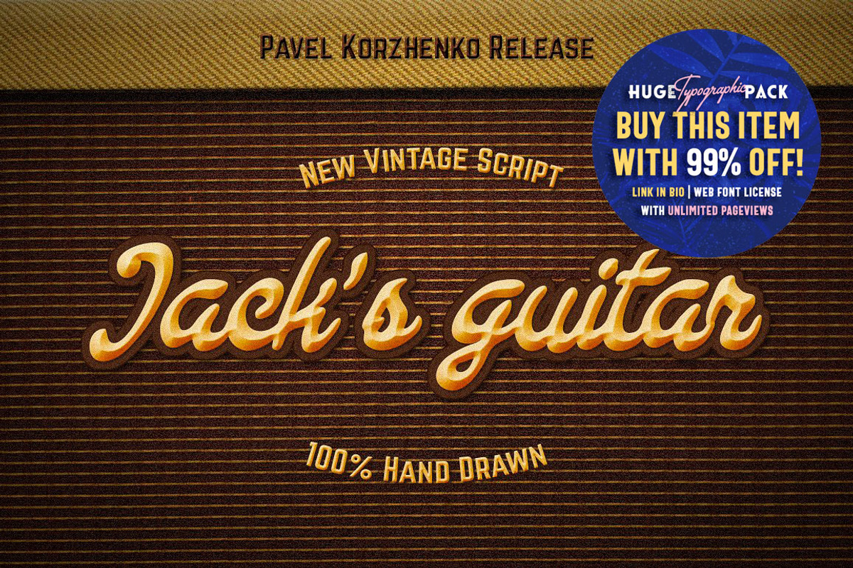 Jack's Guitar. Handwritten script., a Script Font by Vintage Voyage Supply