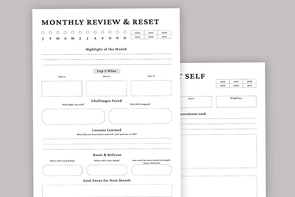 Ultimate Planner Bundle and Journal, a Stationery Template by Design Zone