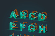 Six different styled vector font set | Graphic Objects ~ Creative Market