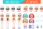 Geek Girl Pack - 24 Vector Elements, a Technology Illustration by ...