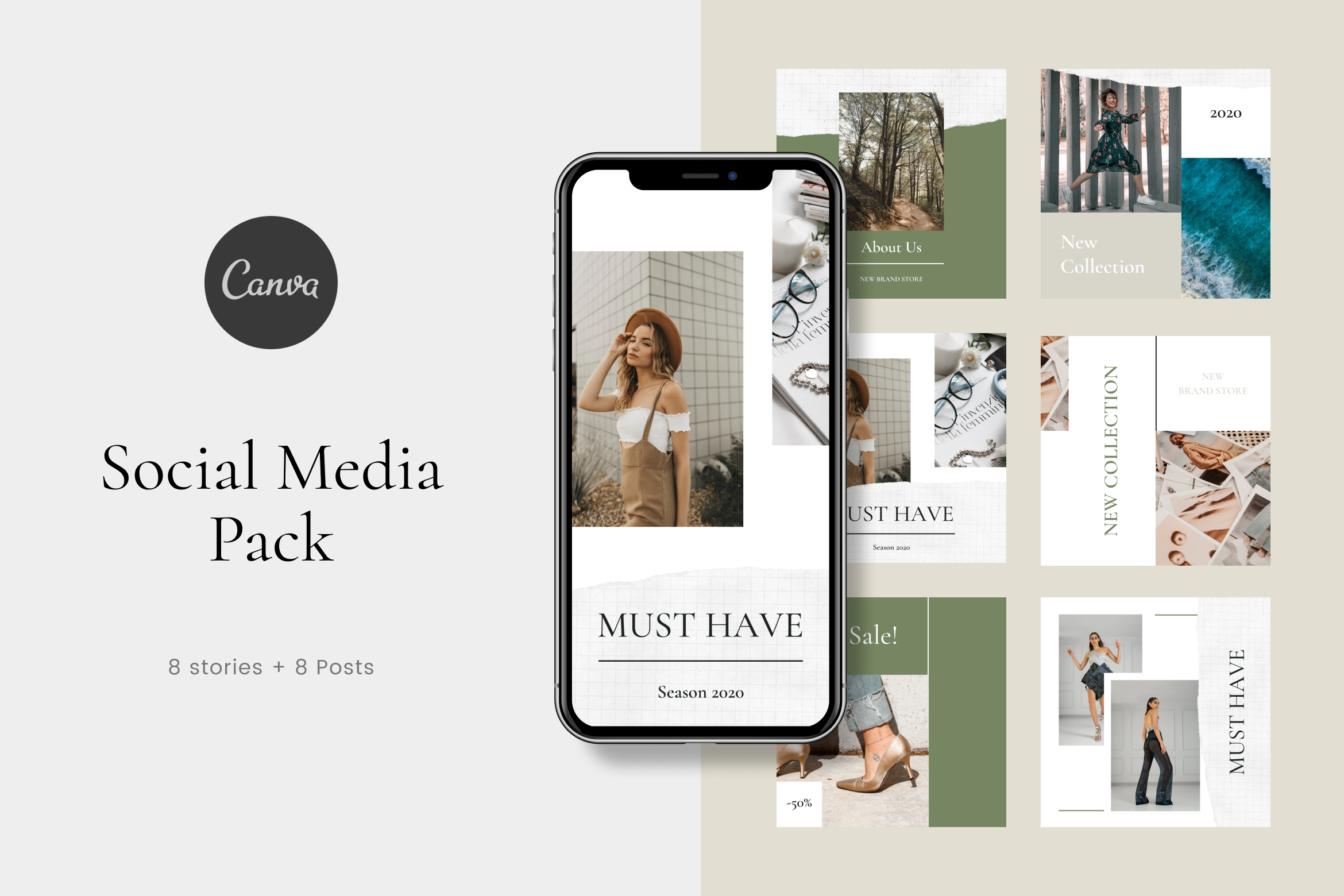 Canva Social Media Pack (Vol.3), a Social Media Template by uispot