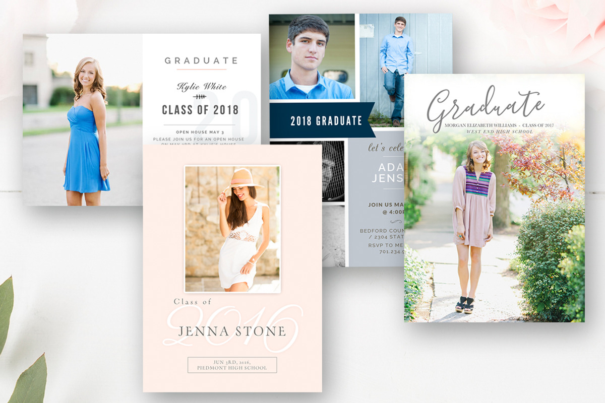 Senior Graduation PSD Template Set, a Card Template by By Stephanie Design