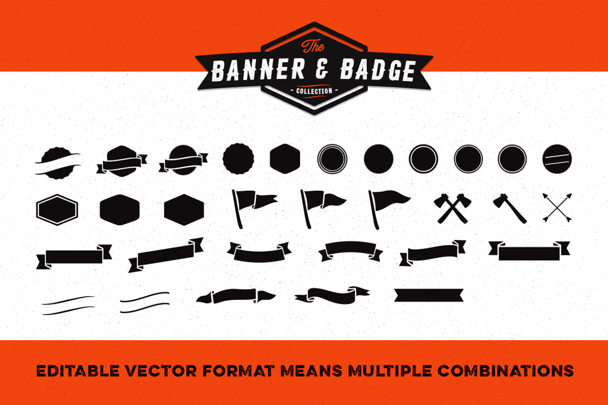 Banner & Badge Collection, an Object Graphic by Arkitype
