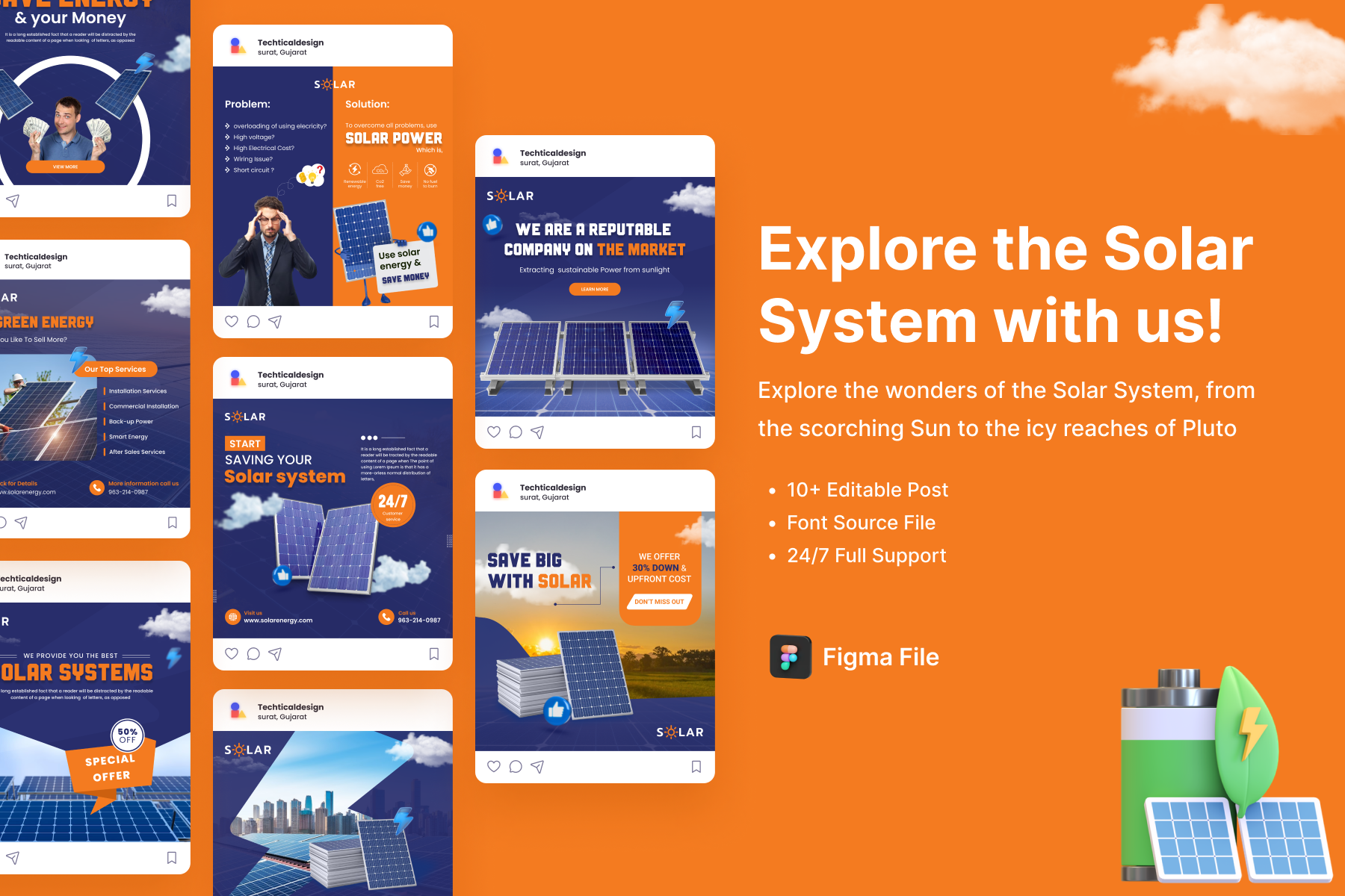 Solar System social media post design