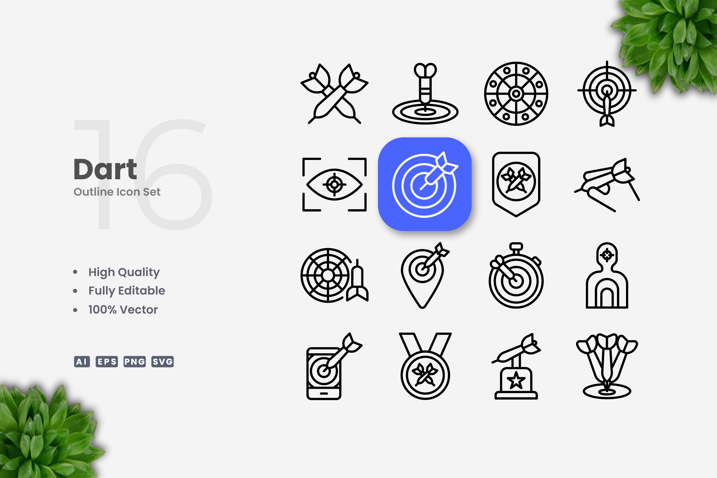 Dart Outline Icons
