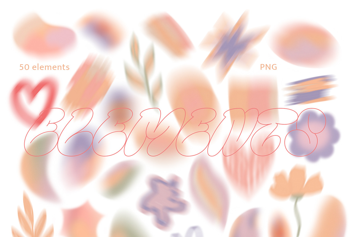 PEACHY PEACHY - shapes & textures, an Object Graphic by alenaganzhela