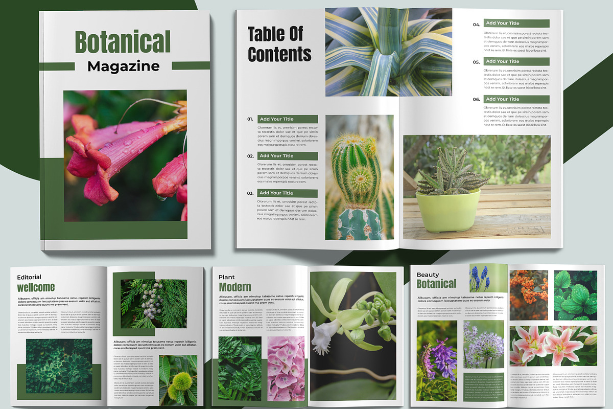 Botanical Magazine Design Template