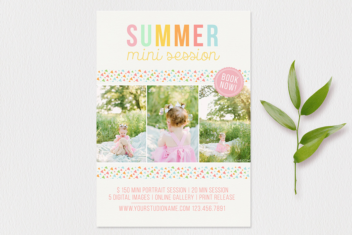 Summer Mini Session Template, a Marketing Template by TheSeventhDesire