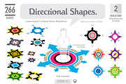Icon Builder. 266 Directional Shapes, an Illustration by Fresh Design ...