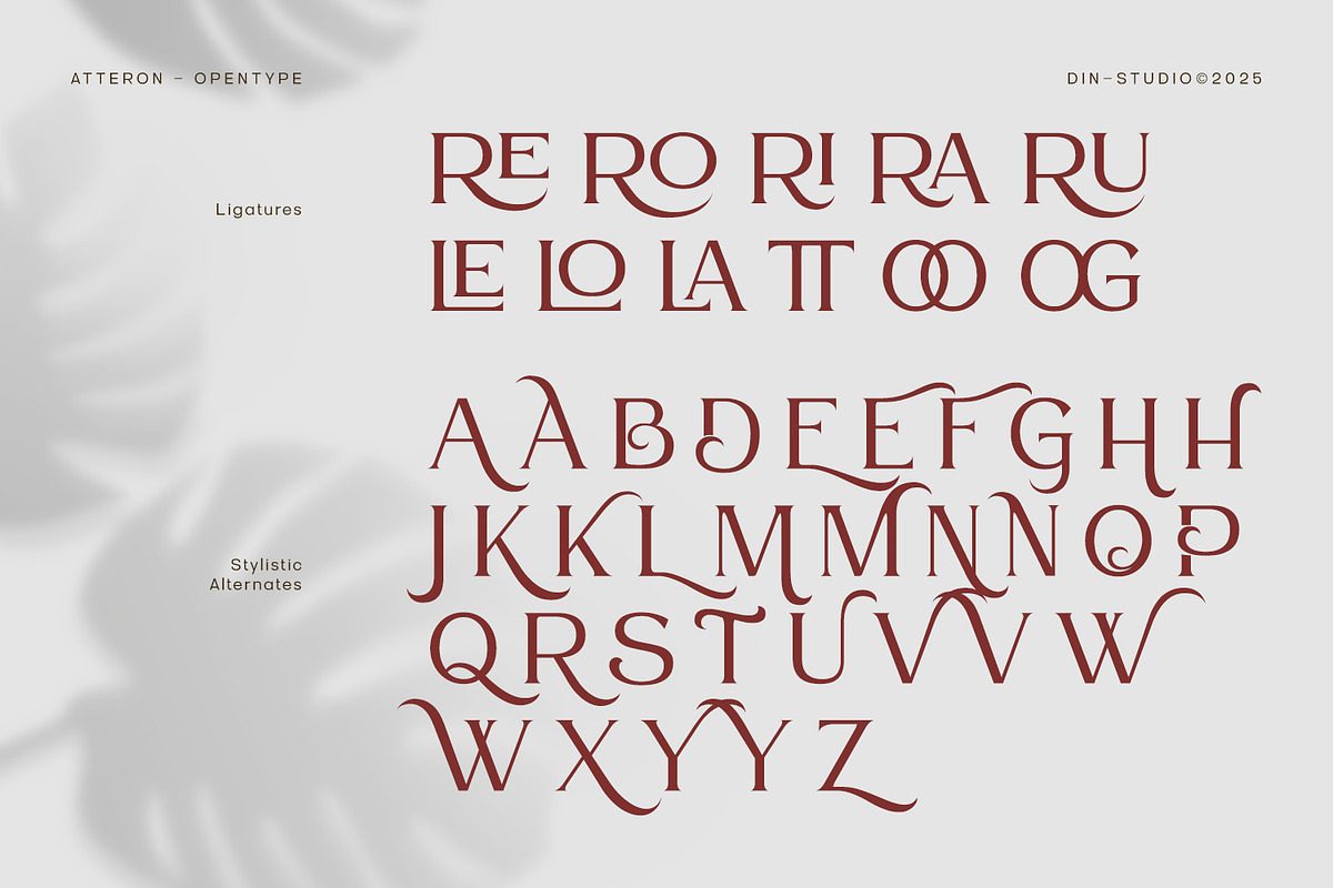 Atteron-Elegant Serif Font, a Serif Font by din-studio.com