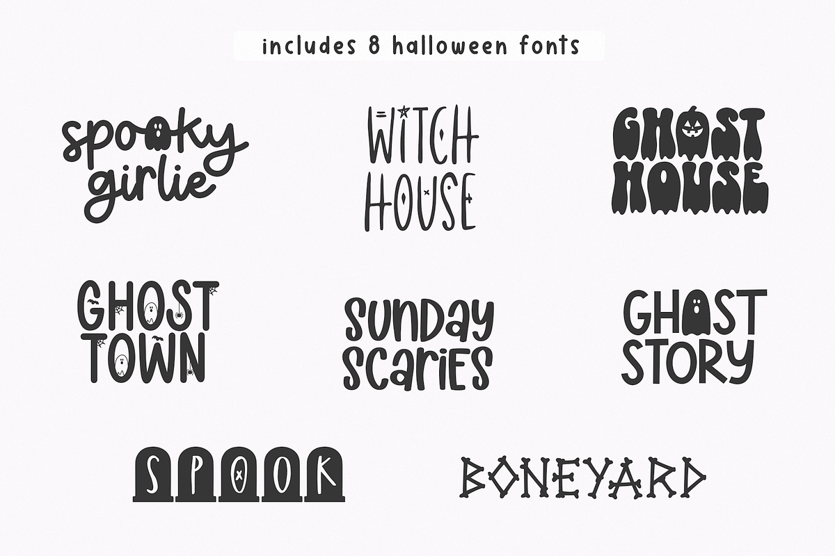 Spooky Halloween Font Bundle, a Handwritten Font by KA Designs ...