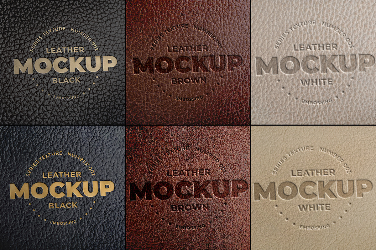 6 Embossing Logo Mockup Leather, a Product Mockup by Grow Design Craft ...