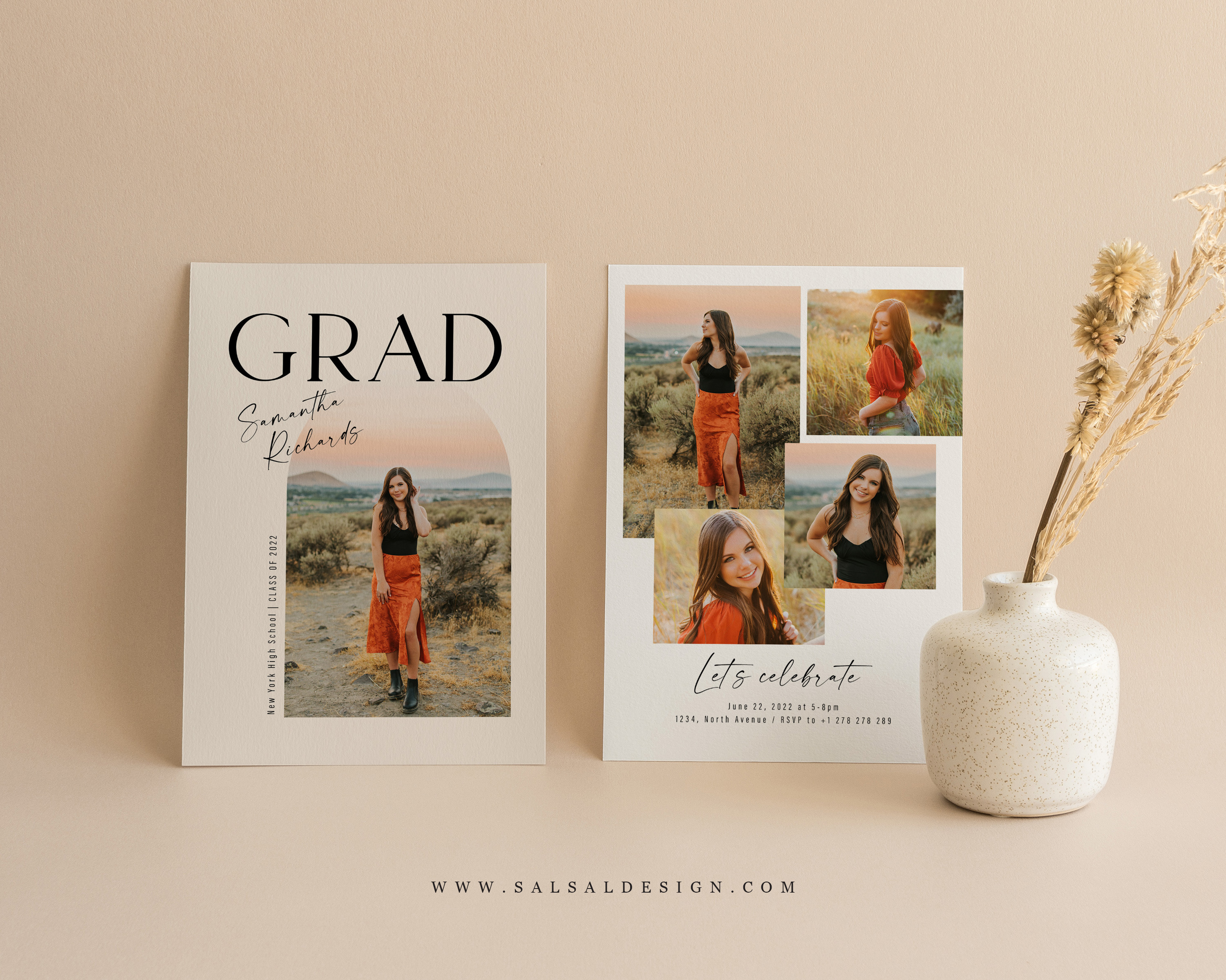 Graduation Card PSD Canva G356, a Card Template by Salsal Design