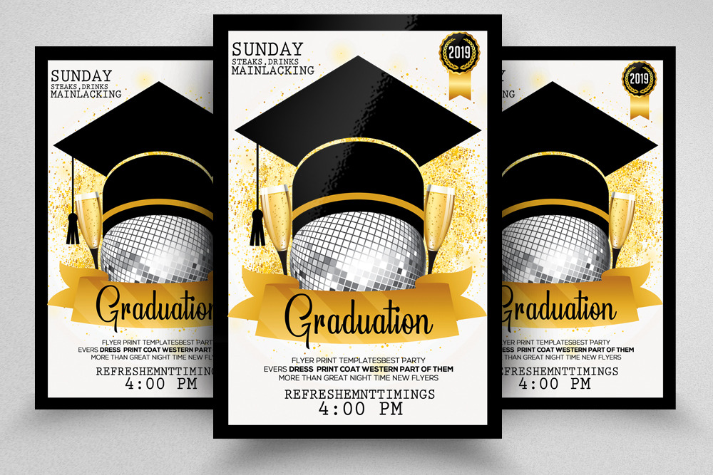 Graduation Celebration Party Flyer, a Flyer Template by Business Flyers
