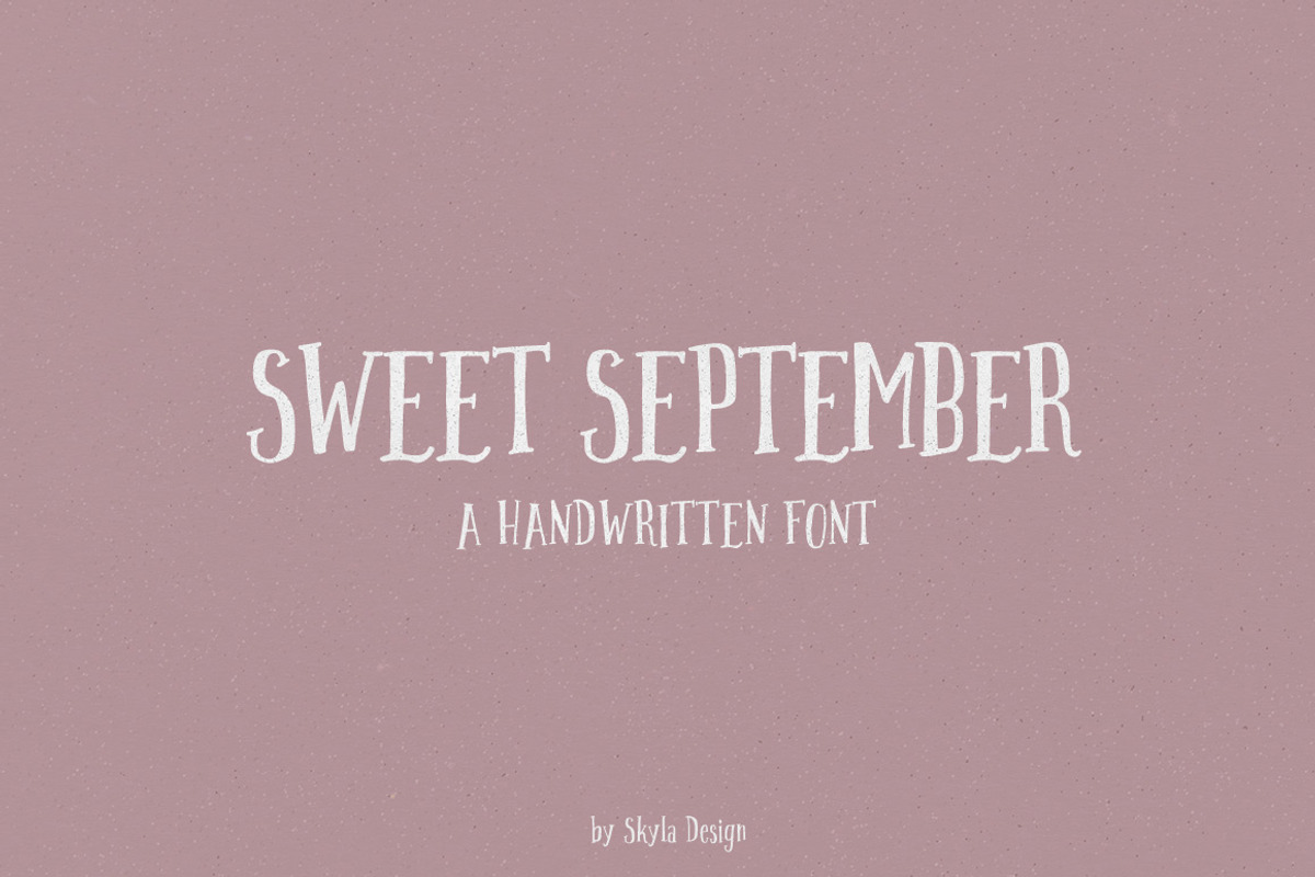 Sweet September handwritten font, a Serif Font by Angele Kamp