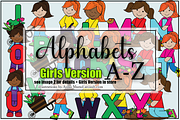 Alphabet Kids Uppercase Letters Clip Art - Boys Version